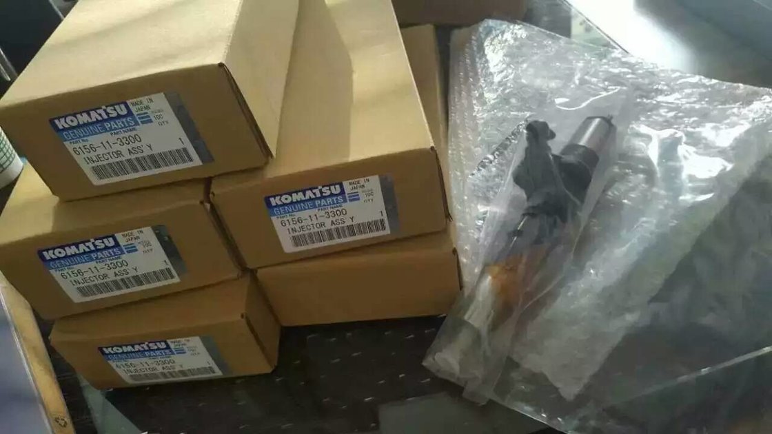 pc400 excavator fuel injector  , KOMATSU excavator fuel injector , 6156-11-3300 6745-12-3100
