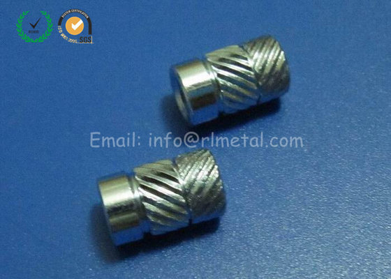 Customized Small Metal Fasteners Stainless Steel Knurled Threaded Insert