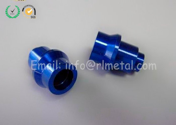 Blue CNC Machined Electronics Spare Parts Aluminum Anodized Turning