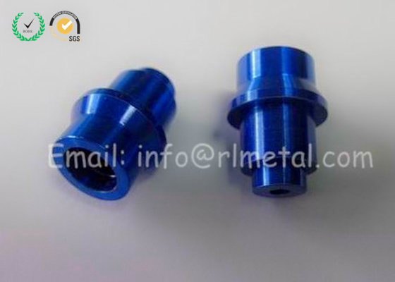 Blue CNC Machined Electronics Spare Parts Aluminum Anodized Turning