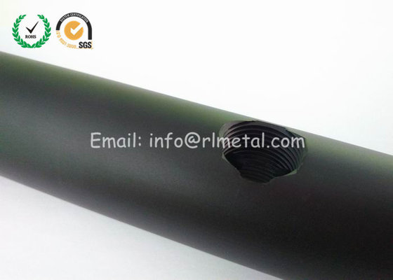 Non Standard Industrial Machine Parts Aluminum Axle Shaft Black Anodized