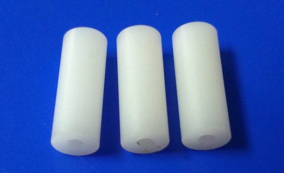 White Tube Custom Plastic Components , Electronic CNC Machine Parts