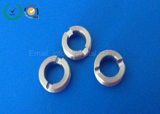 Slotted Head Round Shape Stainless Steel Fasteners , Customized Aluminum Bushing Slotted Round Nut