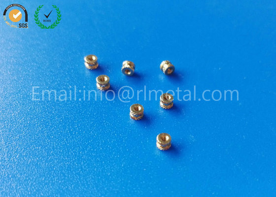 Small Brass Screws Customized Fasteners Knurled Threaded Insert  Round Nuts