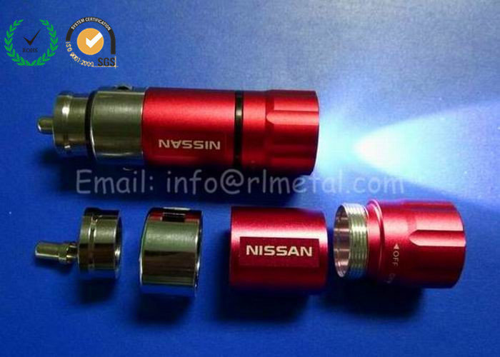 Stainless Steel CNC Auto Parts Color Anodized Metal Parts for Car Flashlight