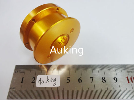 China Gold Anodized brass turning parts ,  High Speed CNC Machining parts For Fishining Reel distributor