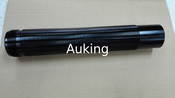cheap  Precision CNC Turned Parts / Threaded Aluminum Tube With Black Hard Anodize