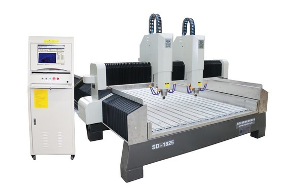Furniture CNC Engraving Machine Double Head Coffin  With Servo Motor