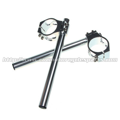 46mm Adjustable Aluminum Motorcycle Clip On Handlebars ZX6R ZX9R ZRX 1100 1200 CNC Machined
