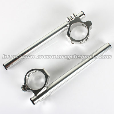 46mm Adjustable Aluminum Motorcycle Clip On Handlebars ZX6R ZX9R ZRX 1100 1200 CNC Machined