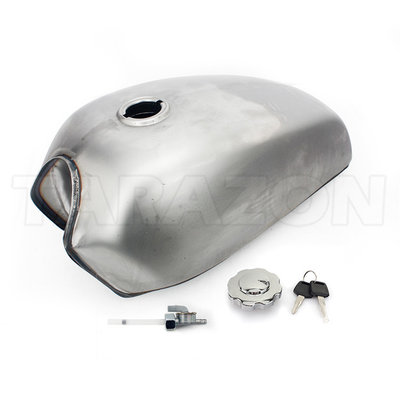 Aftermarket 9L Steel Custom Motorcycle Parts Gas Tank With Lock For Cafe Racer