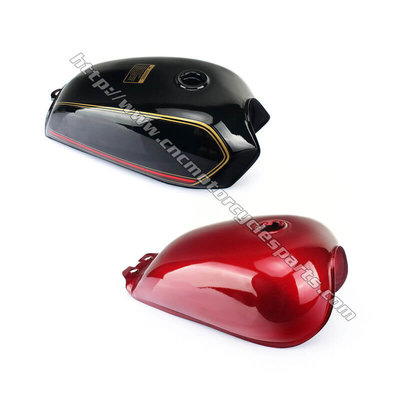 Red / Black Motorcycle Fuel Tank / Gas Tank Cafe Racer Motorcycle Parts