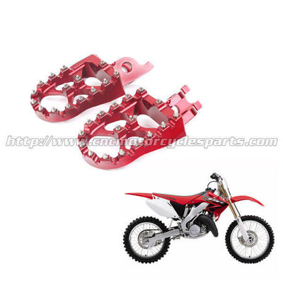 Aluminum Alloy Wide Dirt Bike Foot Pegs With Stainless Steel Sharp Teeth For Honda