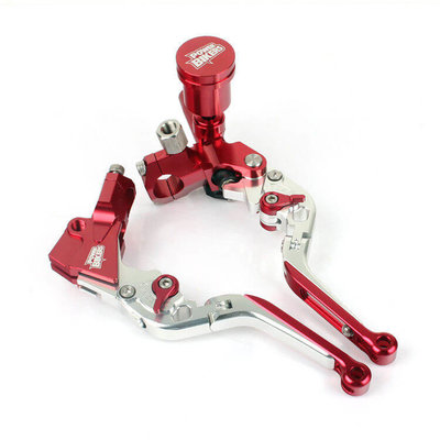 CNC Aluminum Alloy Motorcycle Brake Clutch Master Cylinder Kit Reservoir Lever