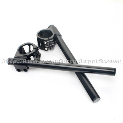 Black Silver Motorcycle Clip On Bar / 43mm Clip On Handlebars