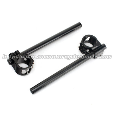Black Silver Motorcycle Clip On Bar / 43mm Clip On Handlebars