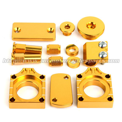 Aluminum Alloy MX Bling Kit Gold Blue For Motocross Bikes Suzuki RMZ 250 450