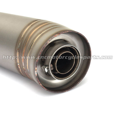 356mm Motorcycle Spare Parts Universal Racing Exhaust Muffler 304 Steel Titanium