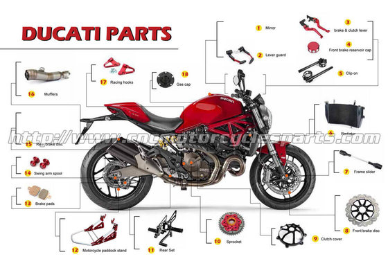 CNC Milling Motorcycle Parts And Accessories Long Lifespan For Ducati