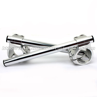CNC Billet Motorcycle Clip On Handle Bars / 50mm Clip On Handlebars