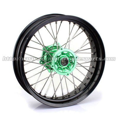 Front Rear Custom Motorcycle Wheels Forged Alloy 17 Black Rims Supermoto Wheels
