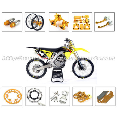 Gold Silver Dirt Bike Parts CNC Milling Accessories With Stainless Steel Or Plastic Material