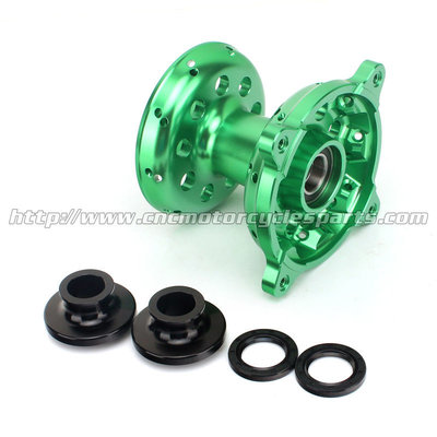 Aluminum Alloy Dirt Bike Parts Motorcycle Hub Set Kawasaki KX125 KX250 Green