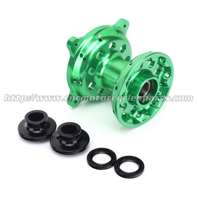 Aluminum Alloy Dirt Bike Parts Motorcycle Hub Set Kawasaki KX125 KX250 Green