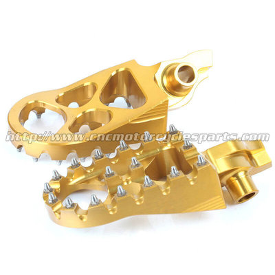Gold 7075 Aluminium MX Foot Pegs Foot Rests RMZ 250 450 RMZ250 RMZ450