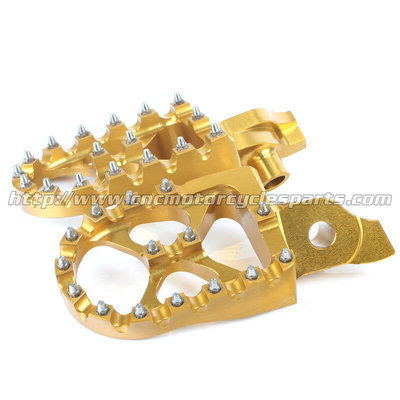 Gold 7075 Aluminium MX Foot Pegs Foot Rests RMZ 250 450 RMZ250 RMZ450