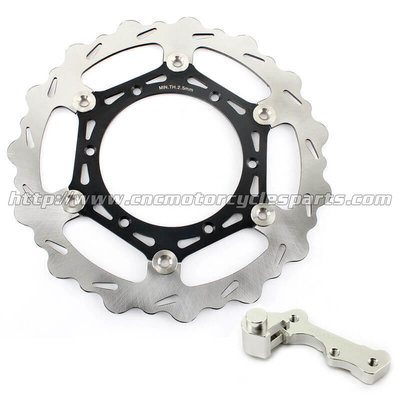 270mmm Motorcycle Brake Disc Rotor YZ 125 250 And Black Silver Alloy Adaptor