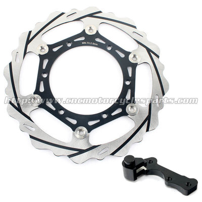 270mmm Motorcycle Brake Disc Rotor YZ 125 250 And Black Silver Alloy Adaptor