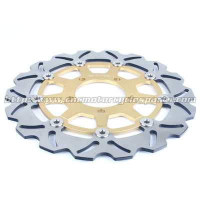 300mm Motorcycle Brake Disc Rotors For Street Bike ER6N VERSYS 650 Black Gold Aluminium
