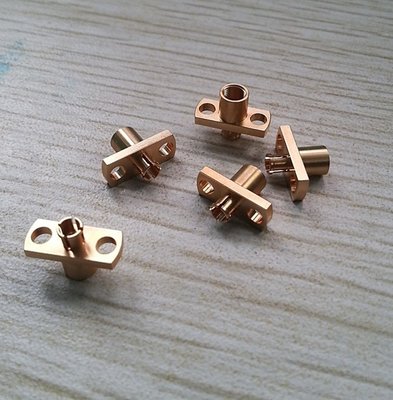 RF Connector CNC Machine Components For Telecommunication , Brass Turning Parts