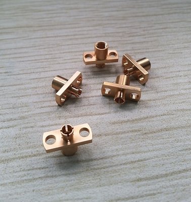 RF Connector CNC Machine Components For Telecommunication , Brass Turning Parts