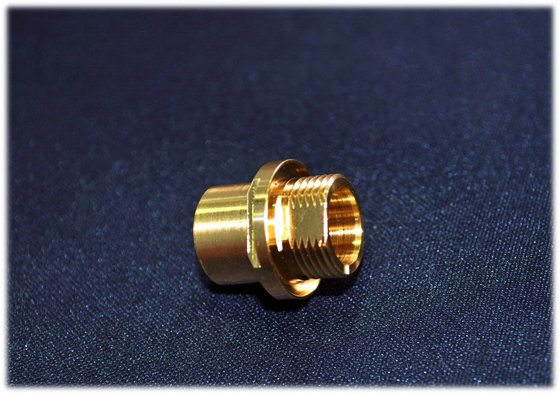 Non Standard Gold Plated Copper Turned Parts , CNC Machining Part