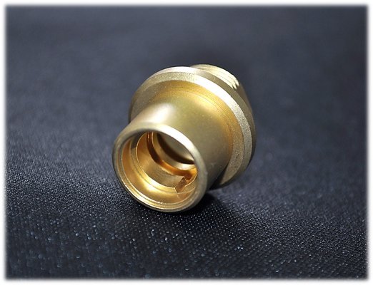 RF Connector Custom Aerospace CNC Machining Brass Tuned Parts Gold Plated