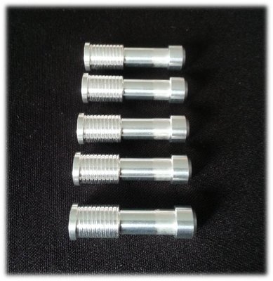 Aluminium CNC Precision Turned Parts Double Cap UNC8-32 Inner Screw Thread 25mm