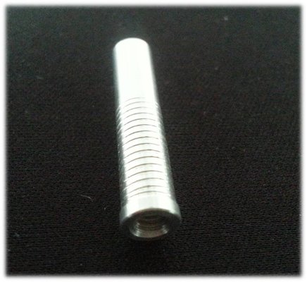 CNC Aluminium Turned Parts Antislip Surface 25mm Long Inner Screw Thread