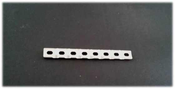 Highly Precise CNC Medical Parts Titinium Bond Plating System L96mm