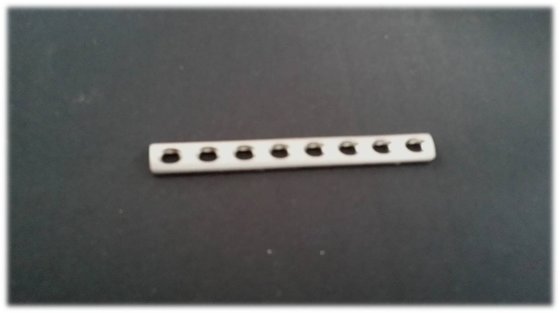 Highly Precise CNC Medical Parts Titinium Bond Plating System L96mm