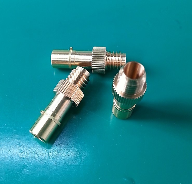 Tailor Made RF Connector Precision Brass Turned Parts / Aerospace Components