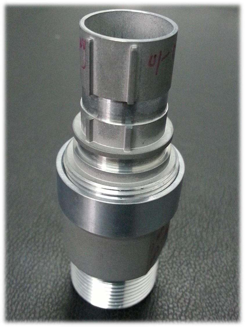 Polished Nikel Plated Aluminium Turned Parts For Tele / RF Coax Connector