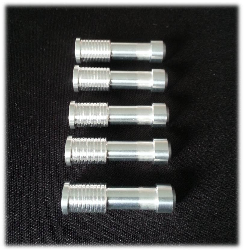 Aluminium CNC Precision Turned Parts Double Cap UNC8-32 Inner Screw Thread 25mm