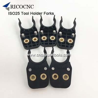 Black ISO25 Tool Changer Gippers CNC Tool Holder Forks Plastic ISO25 Tool Clips for CNC Router