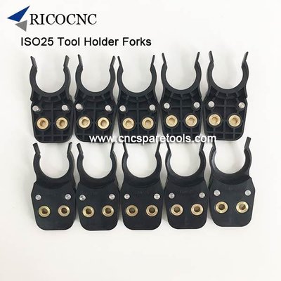 Black ISO25 Tool Changer Gippers CNC Tool Holder Forks Plastic ISO25 Tool Clips for CNC Router
