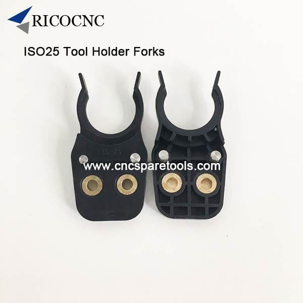 Black ISO25 Tool Changer Gippers CNC Tool Holder Forks Plastic ISO25 Tool Clips for CNC Router