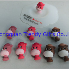 China Custom Cartoon Animal Handle Silicone Mug Cup Cover / Silicone Cup Lid For Company Advertising Gift supplier