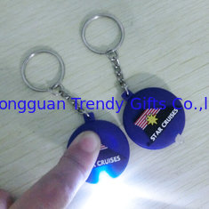 China Promotional 2d Hello Kitty Shape Led Keychain / Mini Keychain Led Light With Soft PVC Case supplier