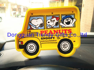 China Multifunction Yellow Cartoon Car Anti-Slip Mats / Rubber PVC Mats Customized Own Logo supplier